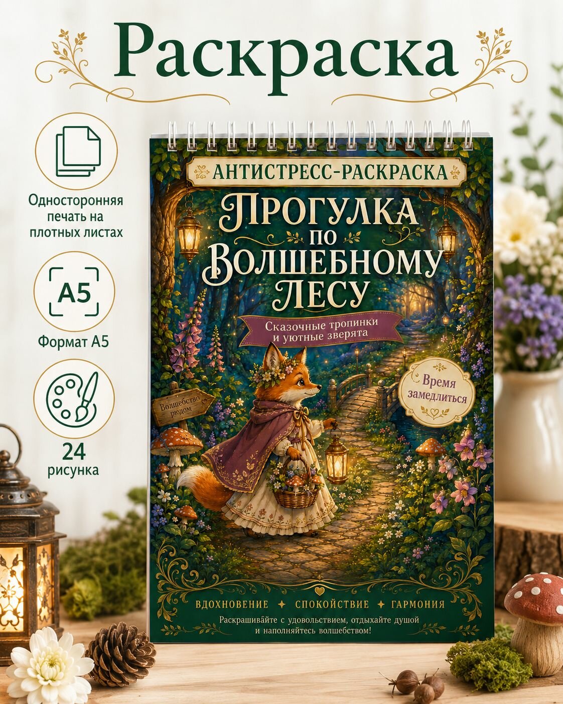 Раскраска антистресс Уютные животные