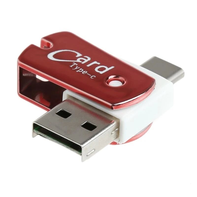 Адаптер USB 3.1 Type C на microSD, Blue — фото 1