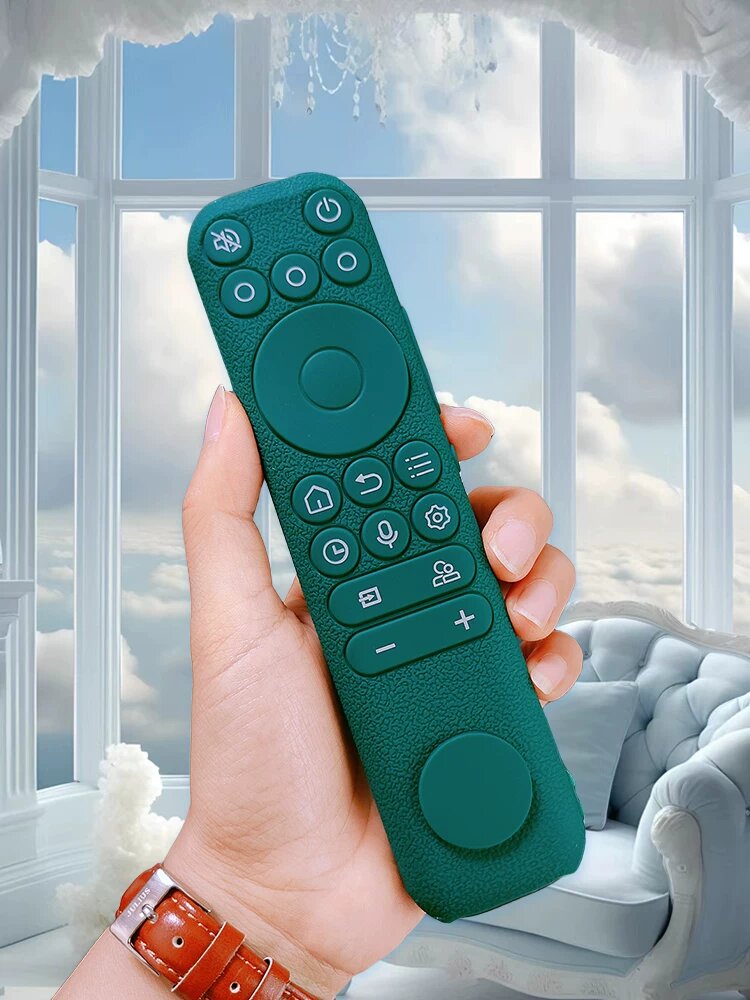 Чехол для пульта TCL Ray Bird 7 Pro из мягкого силикона - Темно-зеленый, Тип 1, подходит для ТВ-пульта