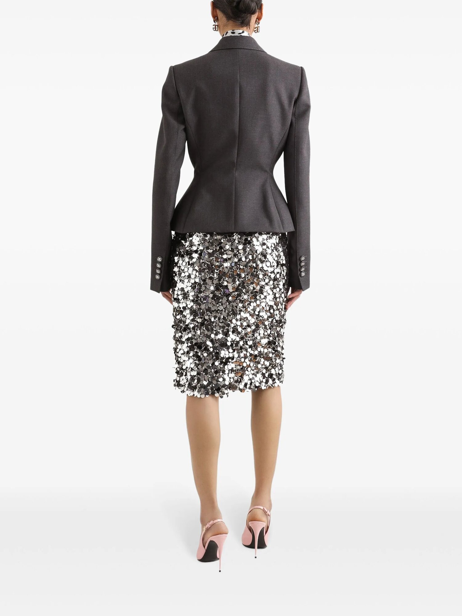 Юбка DOLCE & GABBANA, размер 44, Silver — фото 1