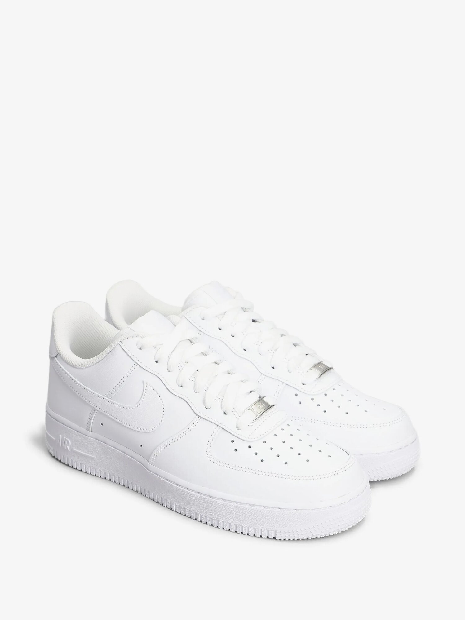 Кроссовки NIKE Air Force 1 '07, размер 11.5 US, бежевый/белый — фото 1