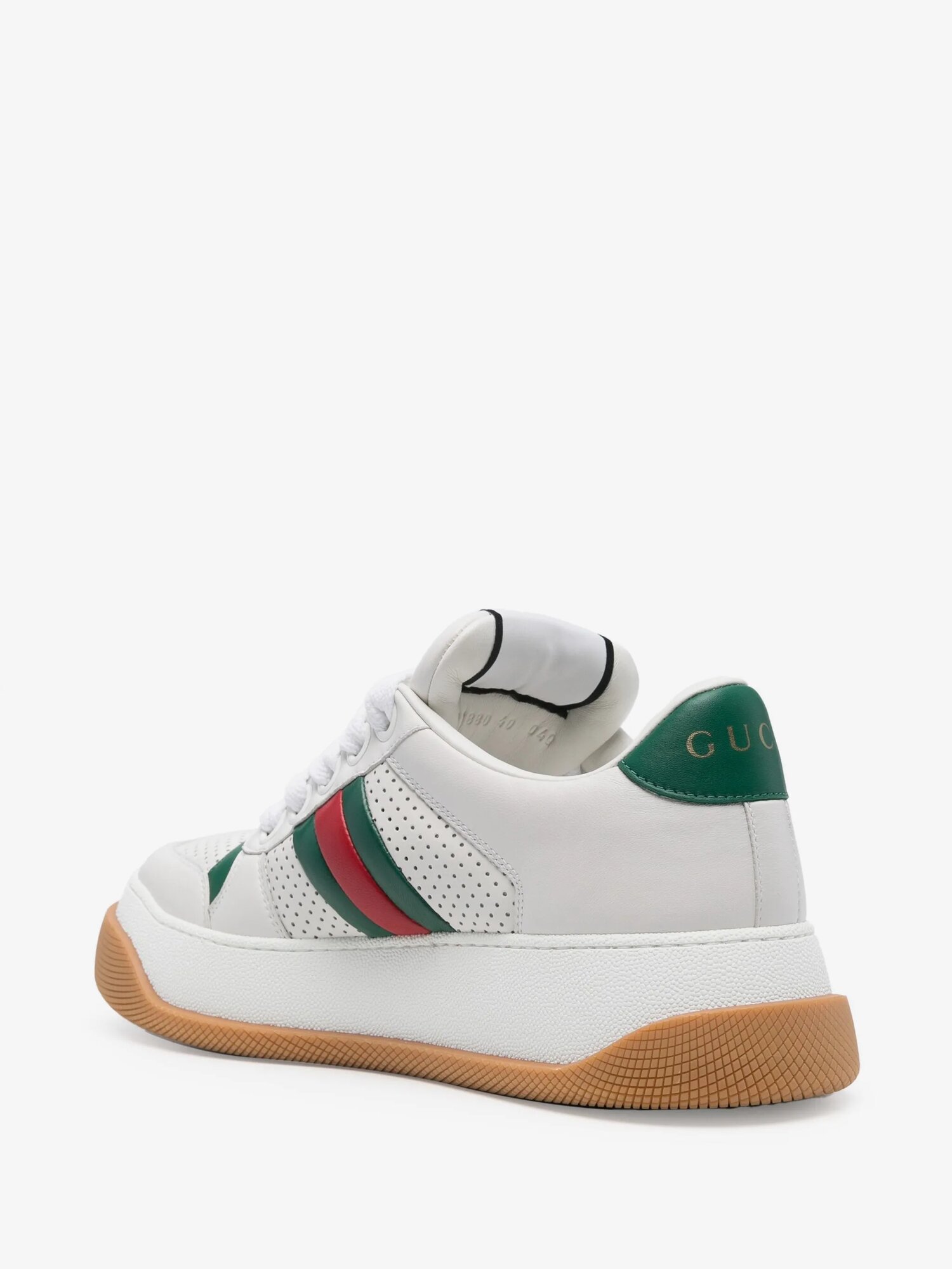 Кроссовки GUCCI Screener, размер 38, бежевый/белый — фото 1