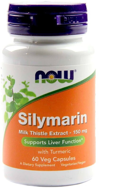 Milk Thistle Extract 150mg Silymarin 60 caps Now, 30 порции(й), детокс и очищение