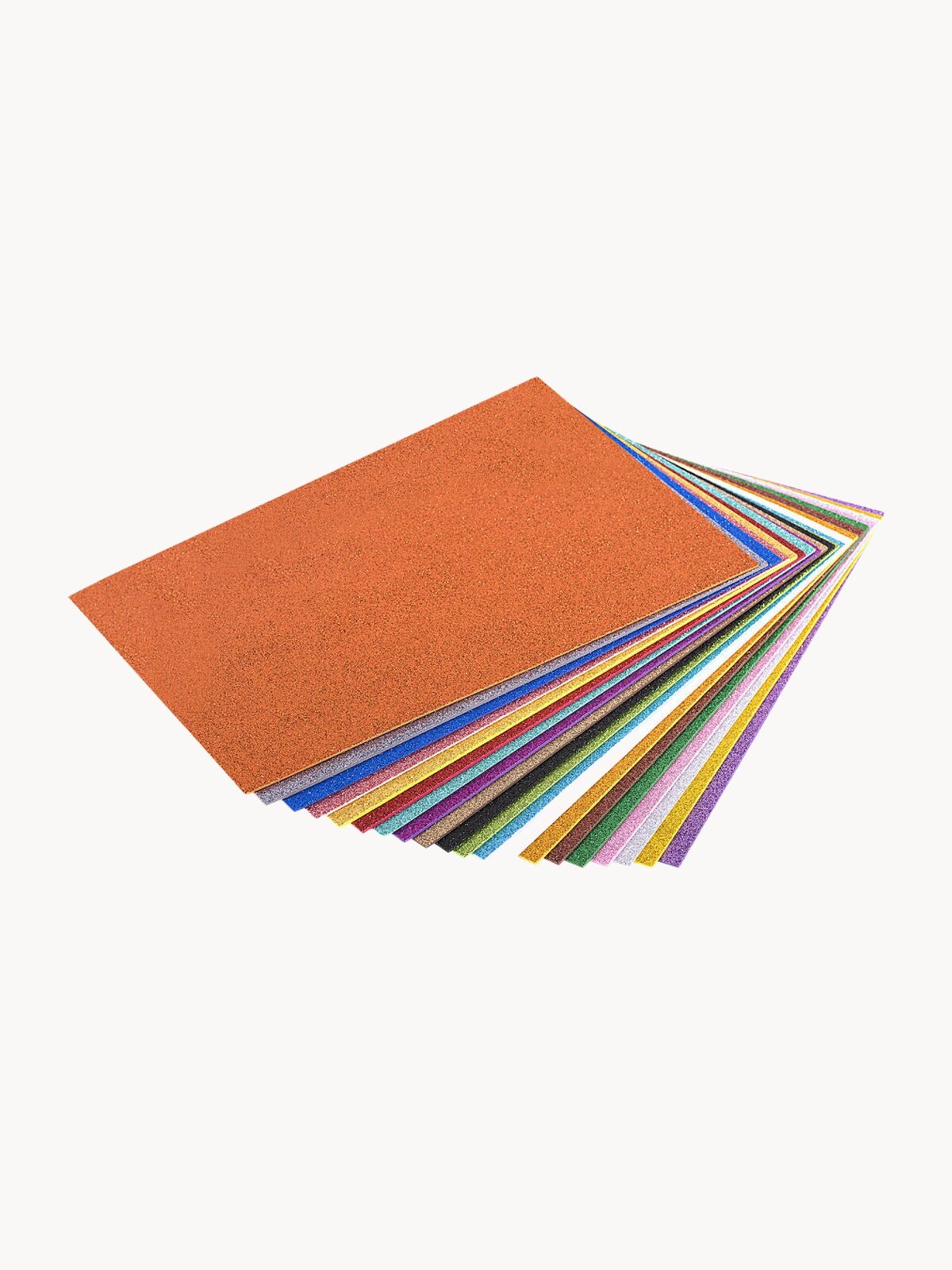 Цветная пористая резина (фоамиран) для поделок и творчества А4, 2 мм Остров Сокровищ 20 листов, 20 цветов, набор, яркие цвета, блестки, 665103