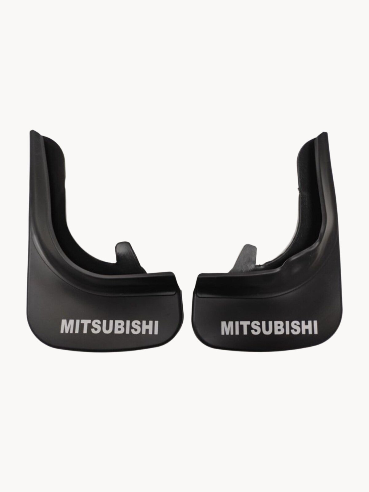 Брызговики Defly, универсальные гибкие с надписью Mitsubishi, комплект 2 шт, черный