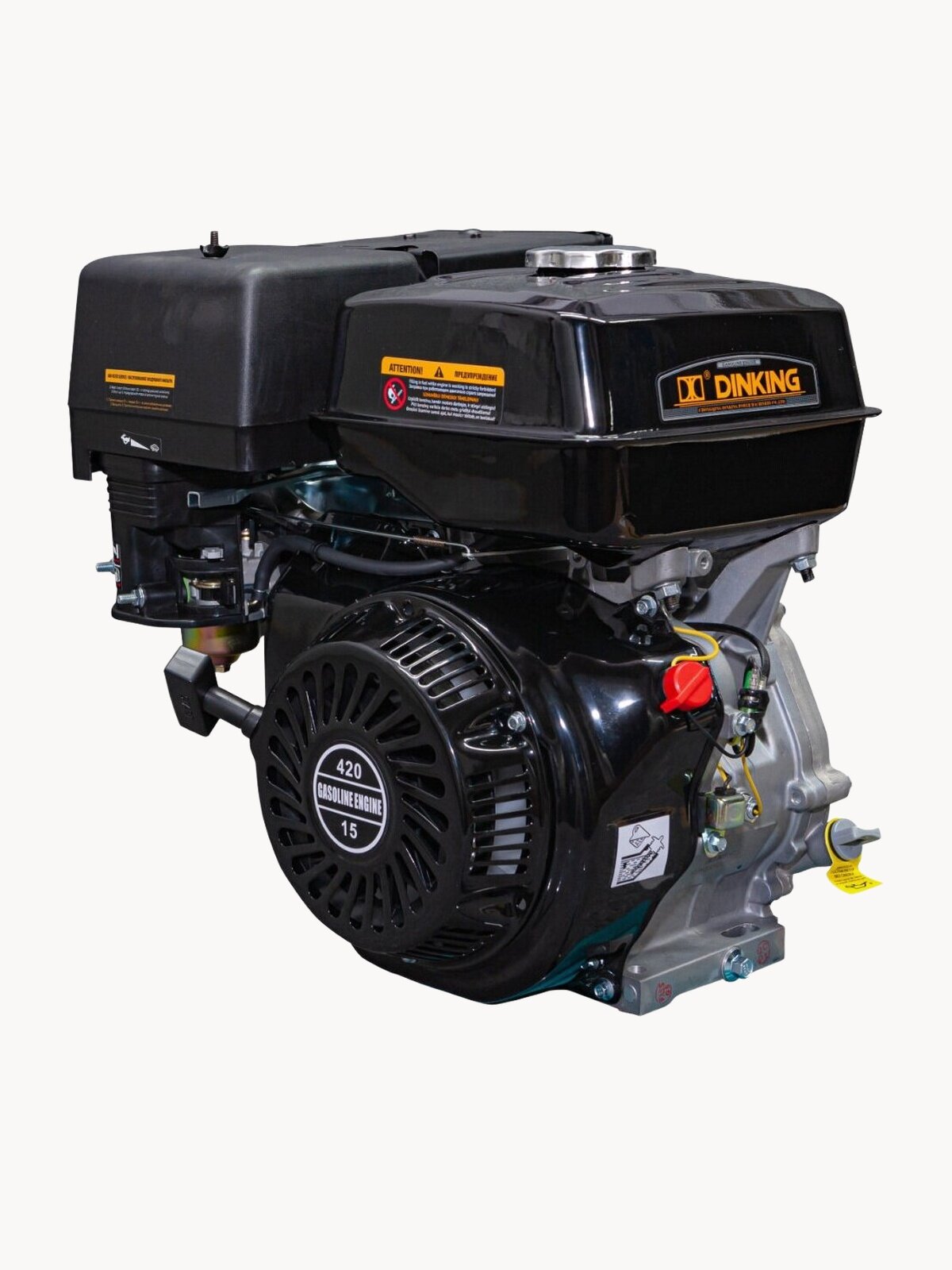 Двигатель Dinking DK190F-C (15лс, ручной стартер, датчик масла)