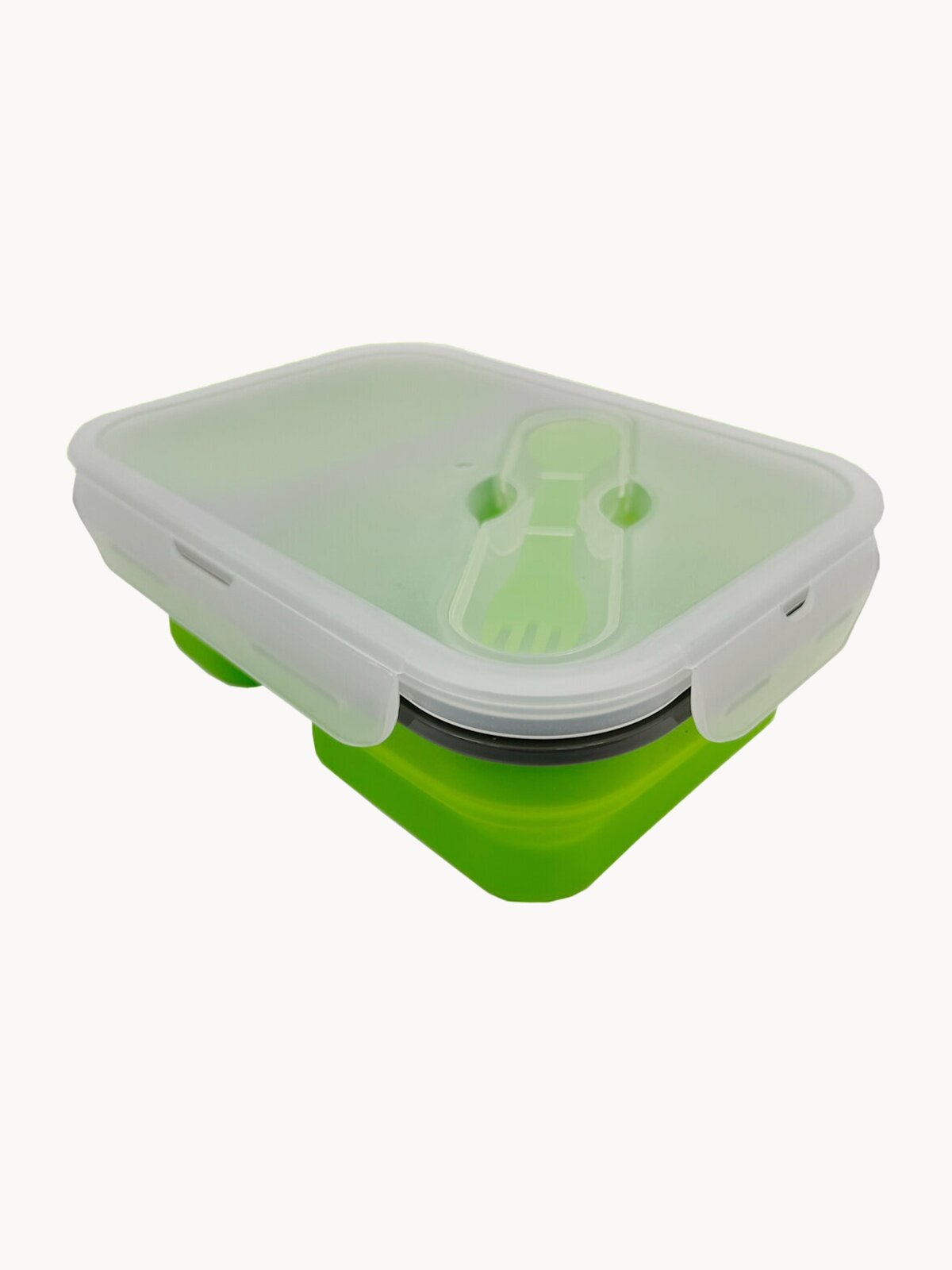 Ланч-бокс складной силиконовый прямоугольный для вторых блюд XF9114