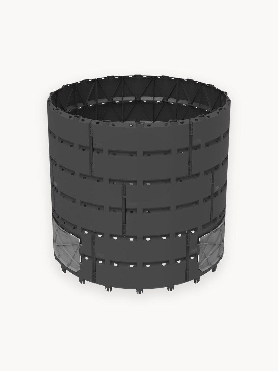 Компостер Альт-Пласт "Агроном Премиум", 1200 л, черный, пластик