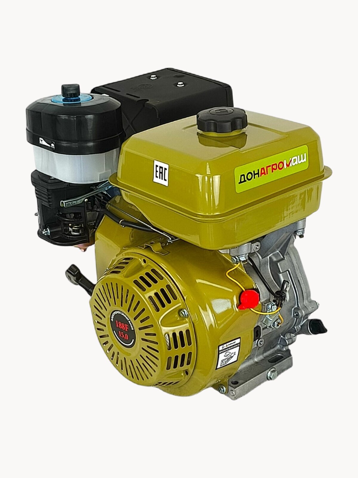 Двигатель бензиновый для мотоблока или мототехники донагромаш 188F (15 л. с, вал 25мм, шлицевой)