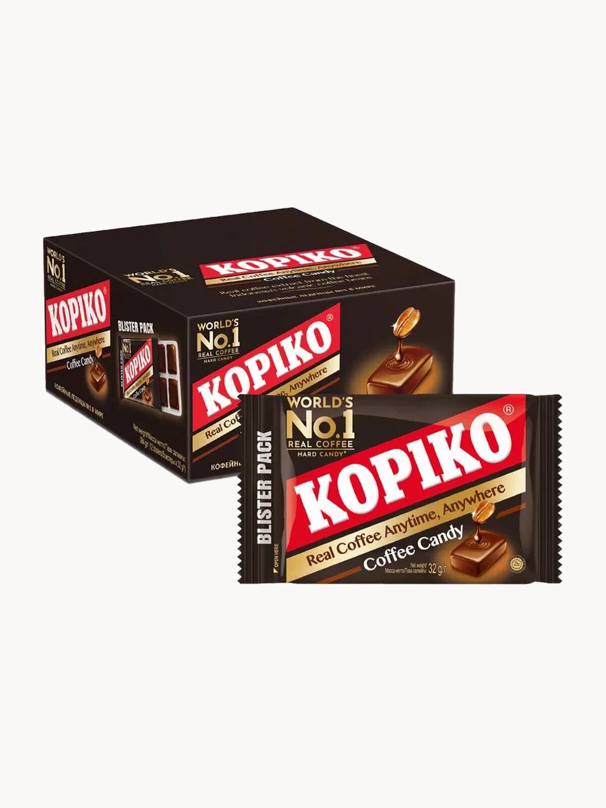 Леденцы KOPIKO Coffee Candy блистер, 12 блистеров