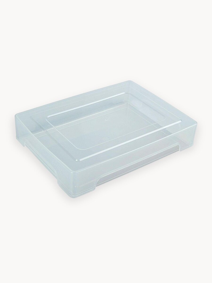 Контейнер для документов Стамм А4, 245 х 330 х 63 мм, пластик, прозрачный, прочный, вместительный