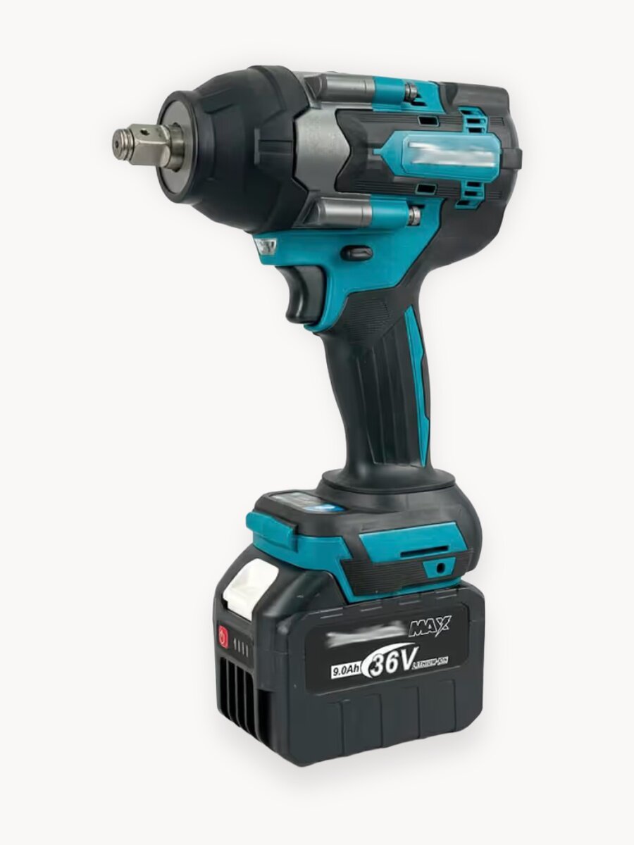 Гайковерт аккумуляторный Makitа, максимальный крутящий момент 800 Н·м, с АКБ