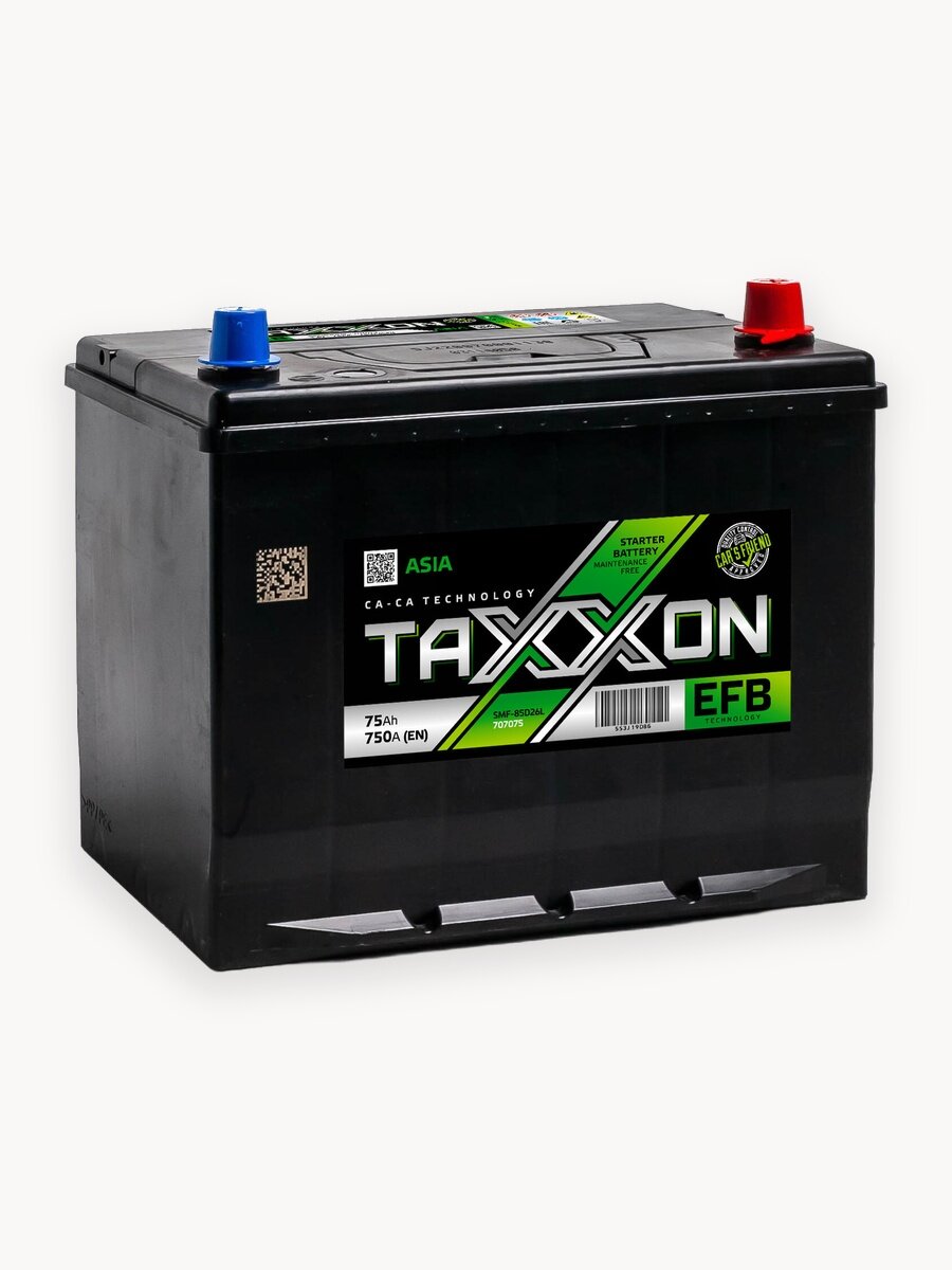 Аккумулятор на Тойота Камри 2001-2018 г. в, 75ач, обратная полярность