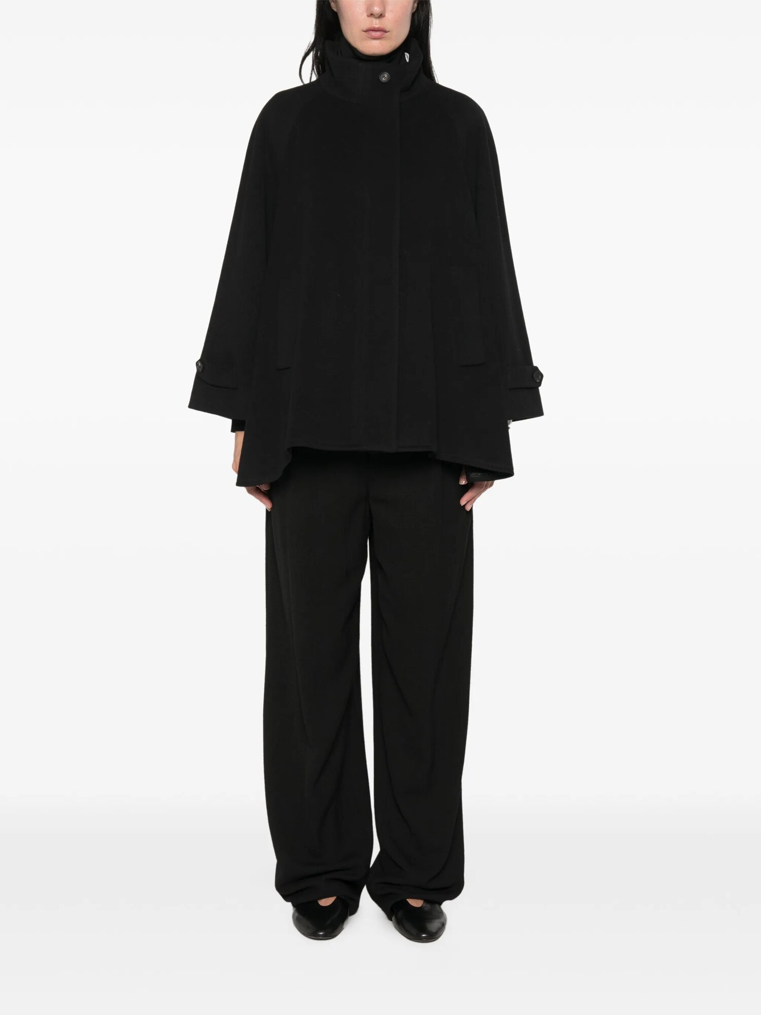 Куртка Tagliatore Button-cuff flared jacket, размер 42, черный — фото 1