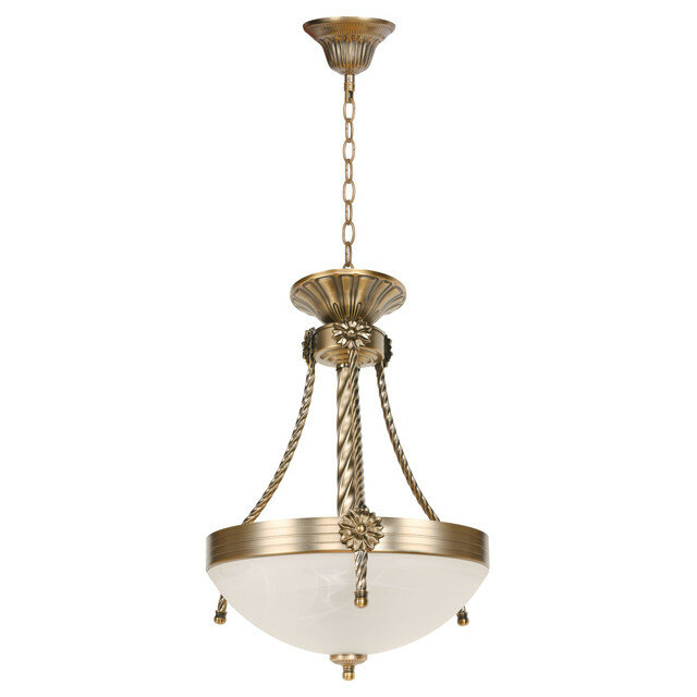 Люстра потолочная балтийский стиль Бронза 2x60Вт Е27 металл бронза