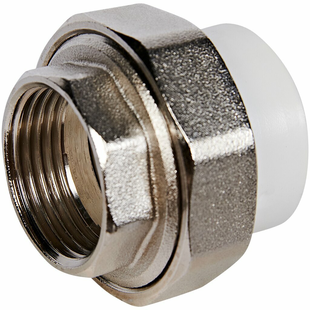 Муфта PRO AQUA PPR, комбинированная, разъемная, белая, 32x1/2