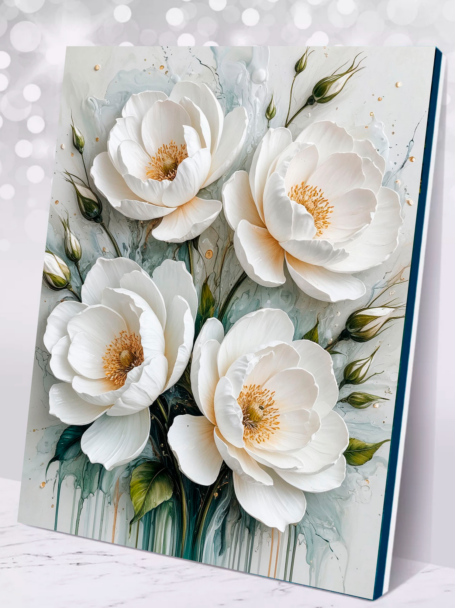 Картина на стену для интерьера Цветы 40х50 см, холст на подрамнике, InterHobby