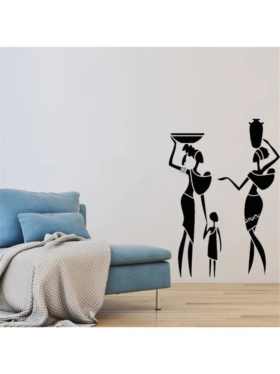Наклейка на стену для декора интерьерная Африканские девушки