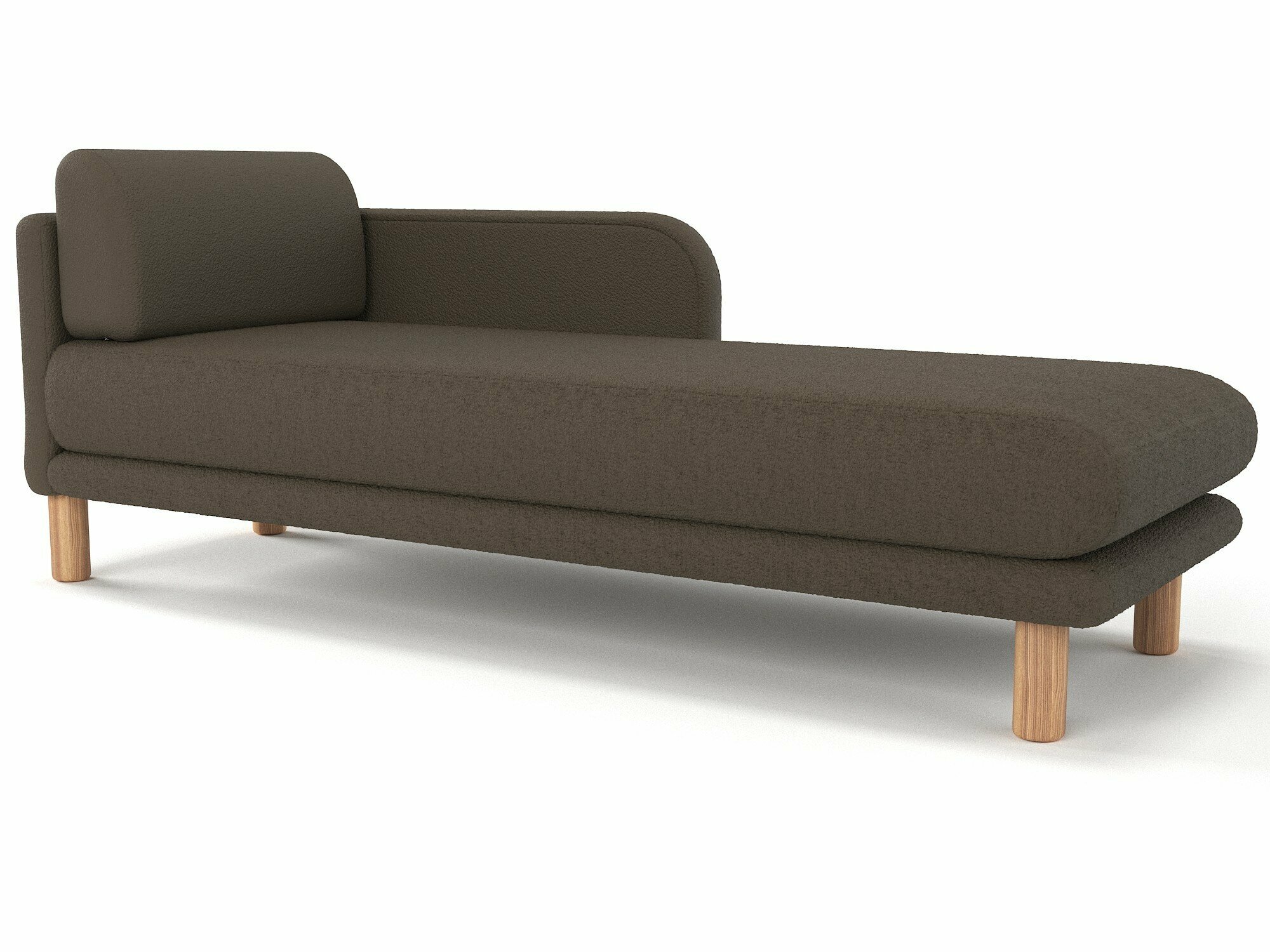 Кровать-тахта Элемент Brown левый, массив дерева, современный стиль скандинавский лофт, на кухню, в прихожую