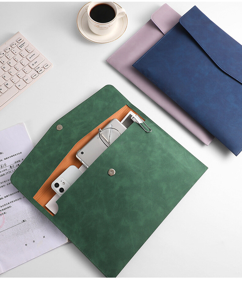 Деловая кожаная водонепроницаемая сумка для документов формата А4 A4 (21 × 29.7 см), 1 шт.