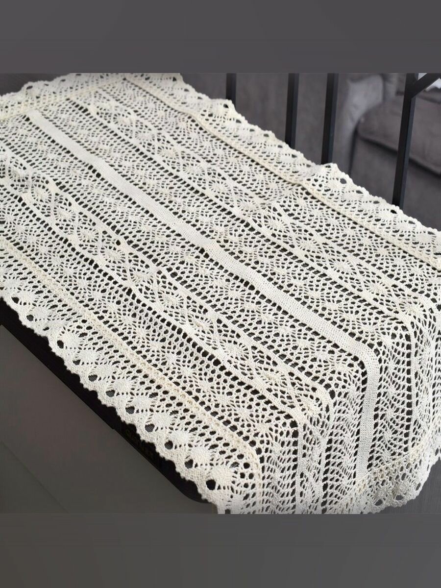 Кружевная дорожка для стола, хлопковая скатерть