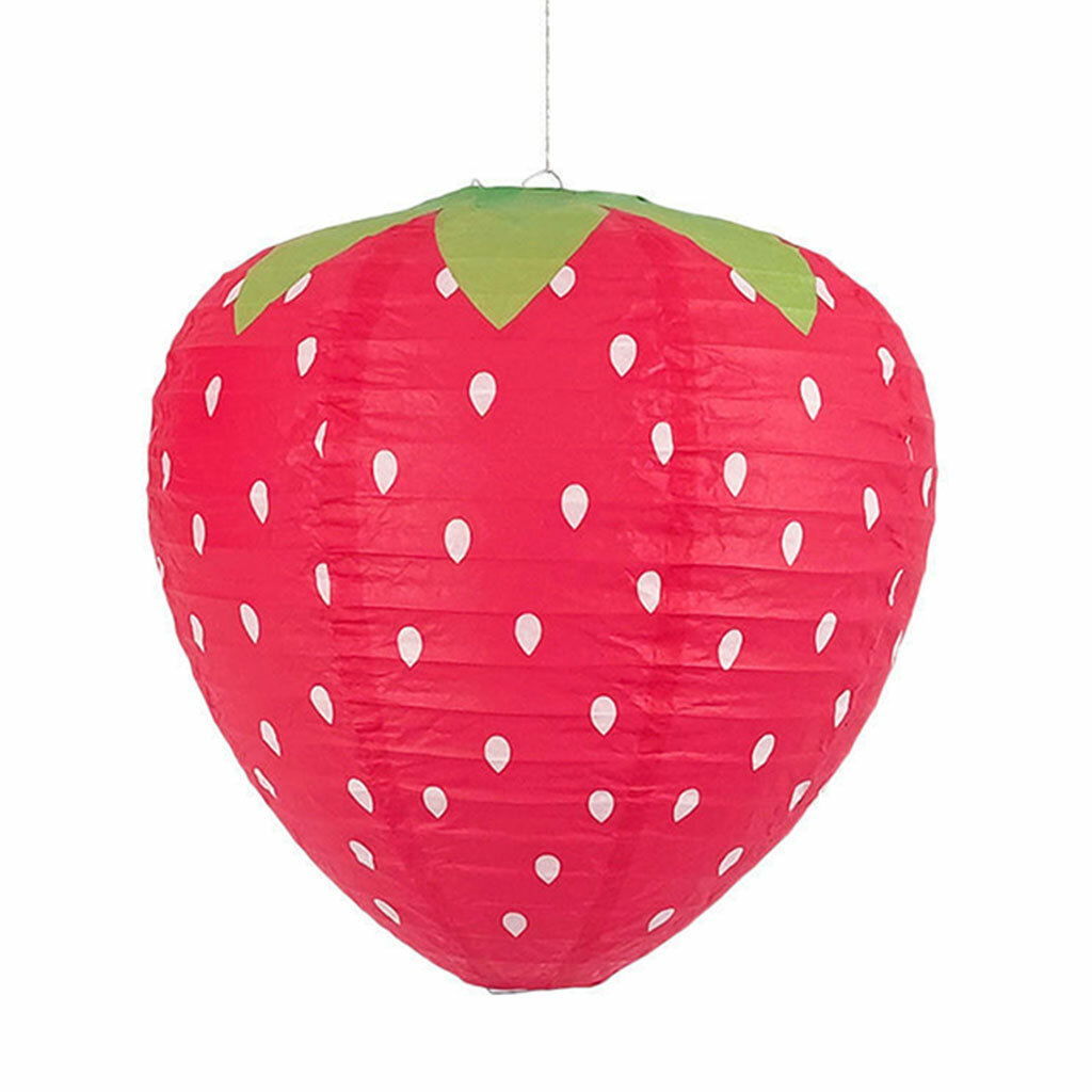 3 -й клубничная бумажная фонарь складной подвесной фруктовый фрукты.