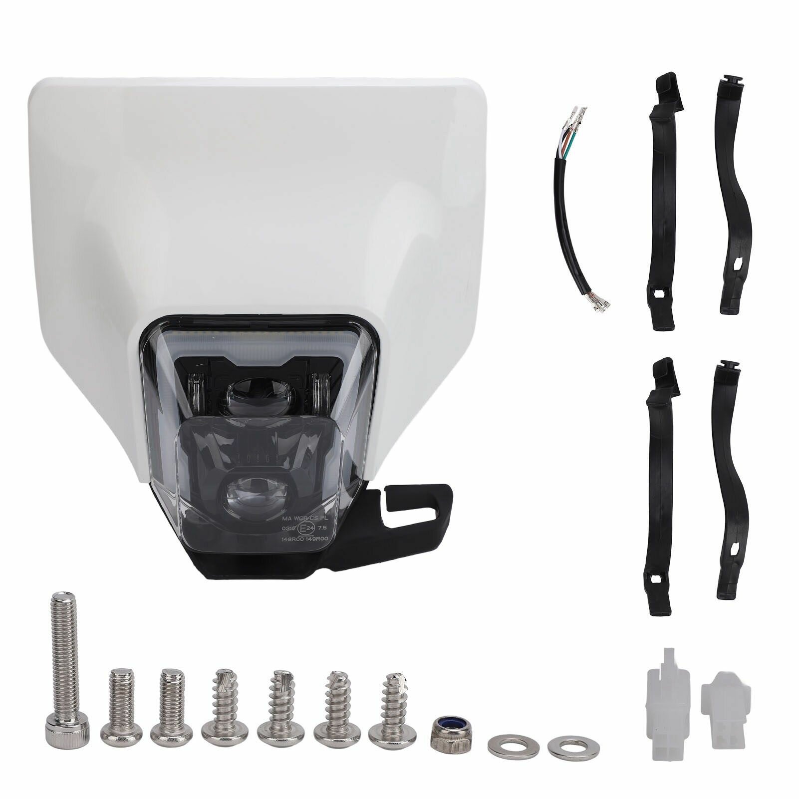 LED-фара с DRL для Husqvarna FE 250-501 (2017-2019), белая