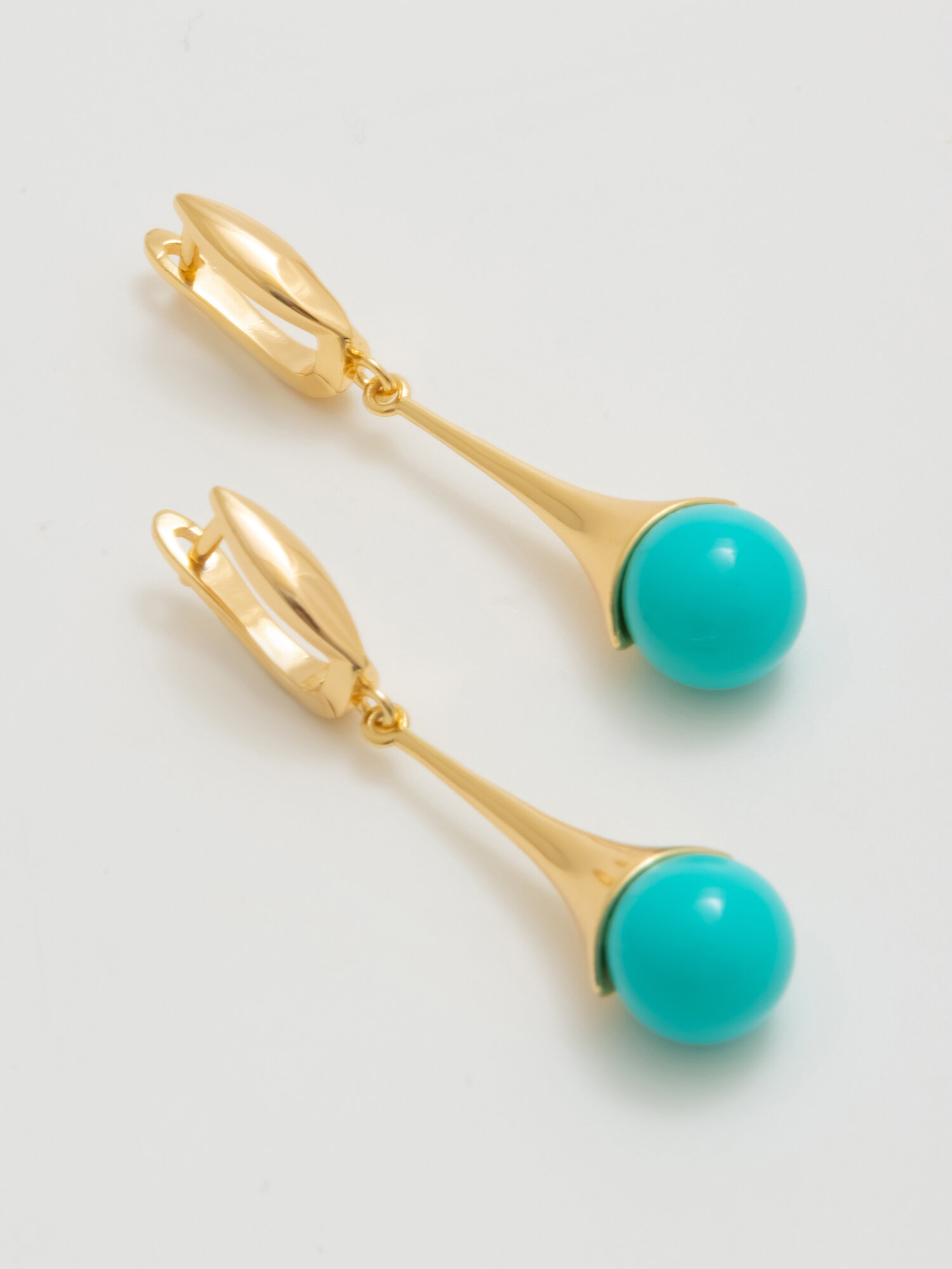 Серьги, бирюза синтетическая