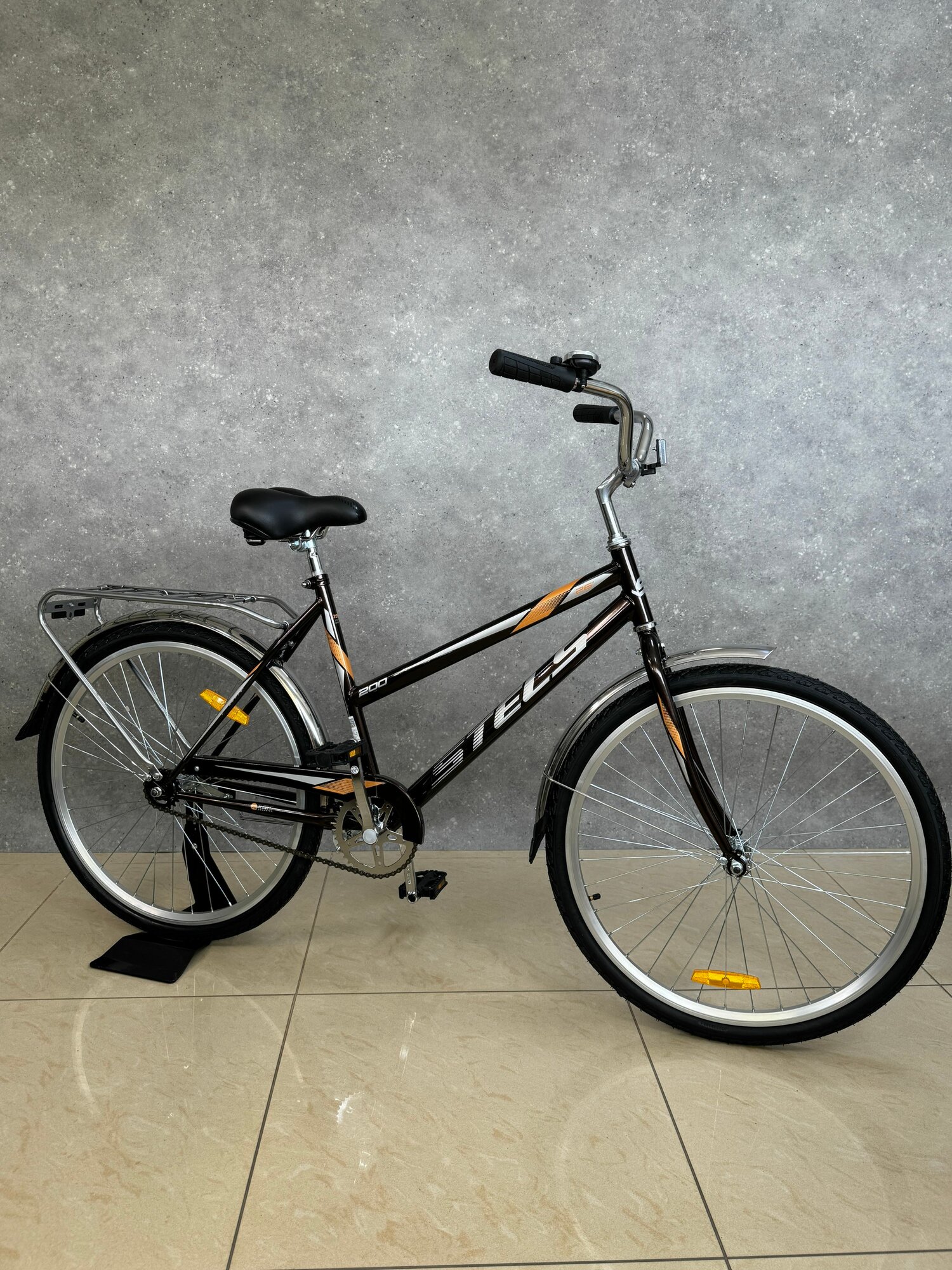 Велосипед Городской Stels Legenda 200 колесо 26", рама 19", коричневый, классический дорожный Navigator 200