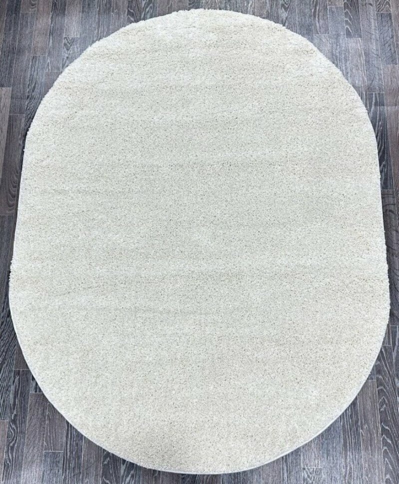 Ковер овальный с ворсом 42300_48222 кремовый (1.6 х 2.3 м)