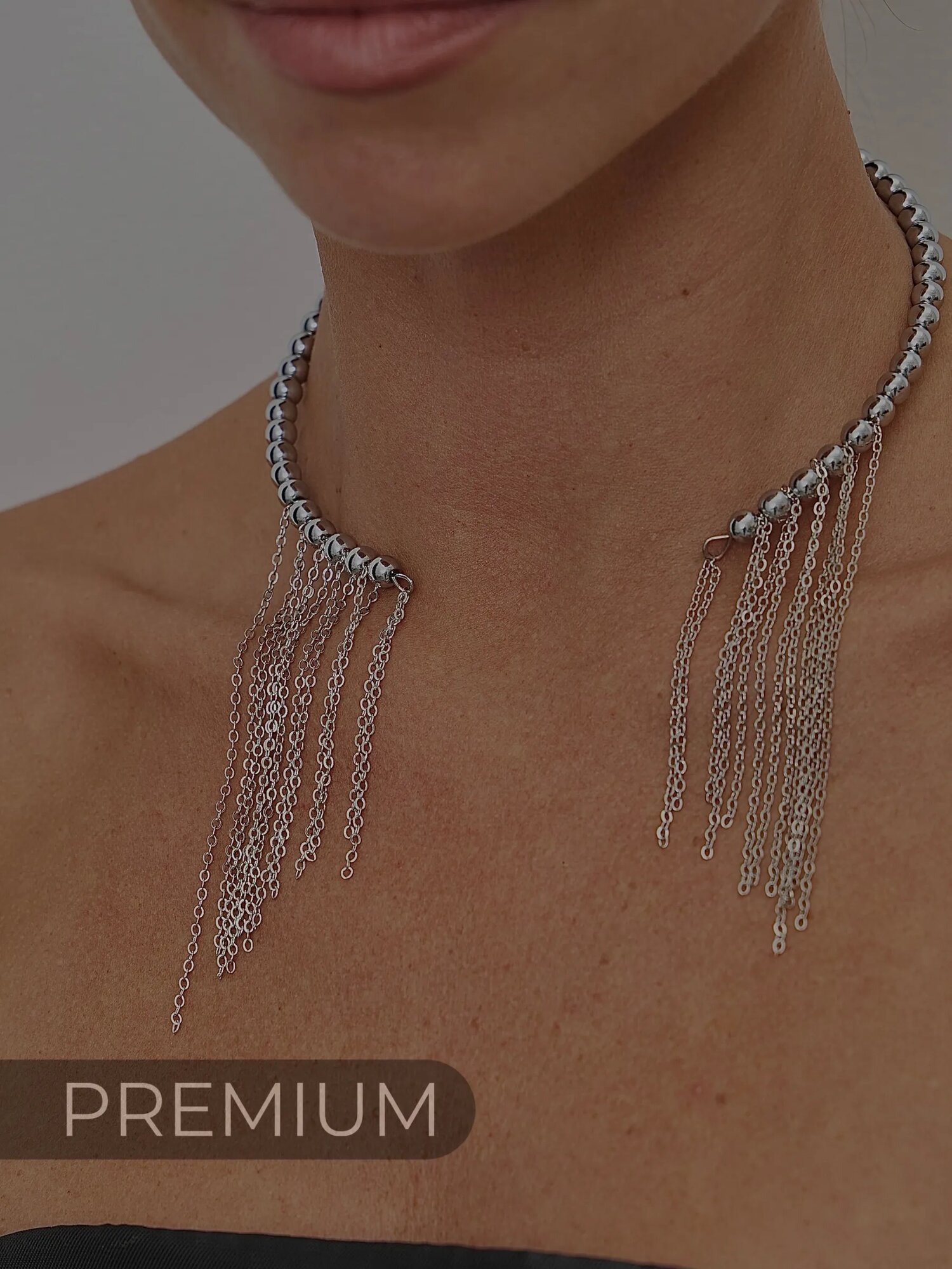 Колье JewelEssence, гематит