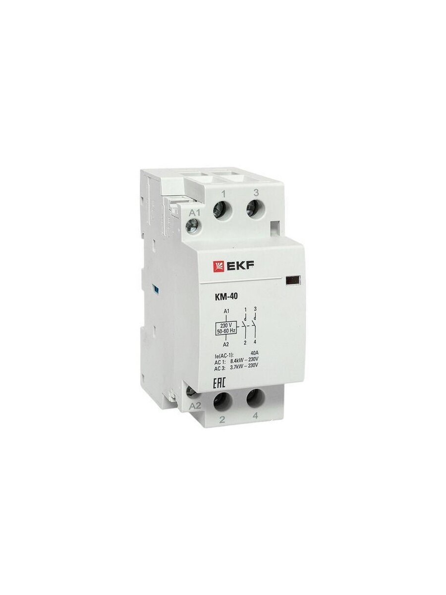 Контактор модульный КМ 40А 2NО (2 мод.) EKF km-2-40-20
