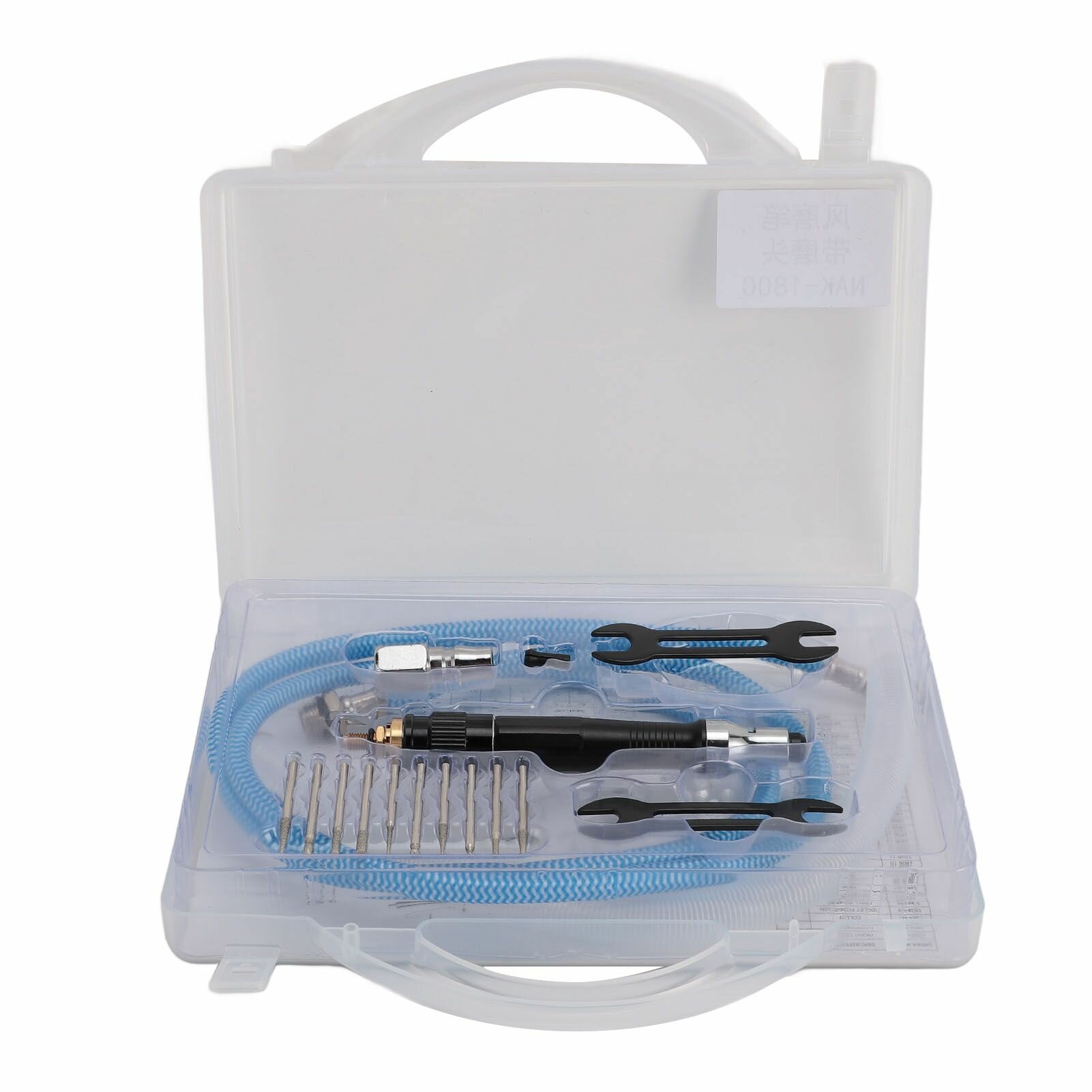 Пневматический карандашный гравер 70000 об/мин, NPT1/4", с цангой 3 мм и 10 насадками