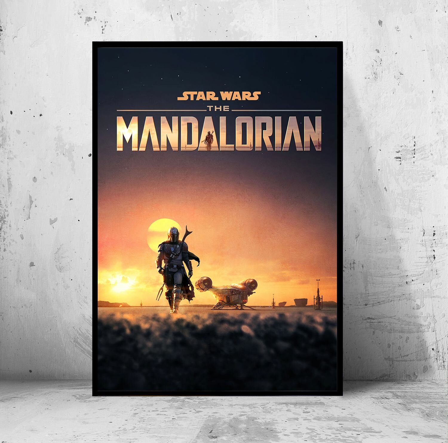 Плакат, постер the Mandalorian (Мандалорец, Звездные Войны, Star Wars) на бумаге, размер 21х30см