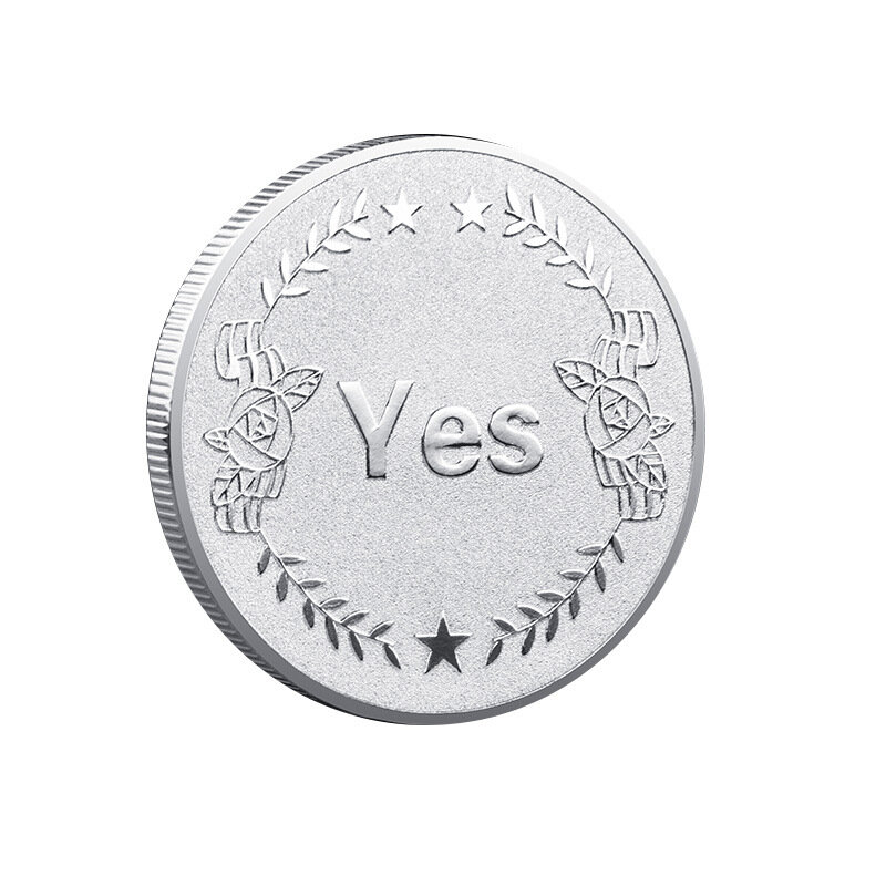 Памятная монета «ДА/НЕТ», волшебная монета, счастливая монета, монета желаний, железная монета, коллекционная монета на удачу и богатство