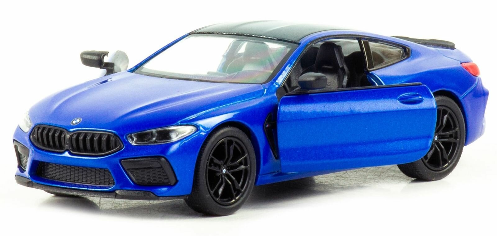 Модель машины Kinsmart "BMW M8 Competition Coupe", масштаб 1:38, синяя, инерционная