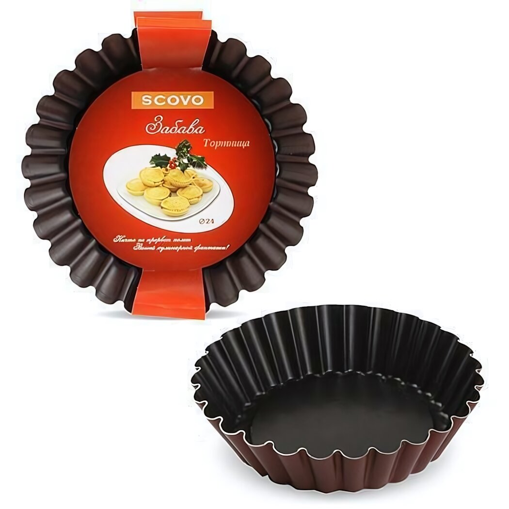 Форма круглая антипригарная 24см Забава 'Fantasy', для пирога, алюминий