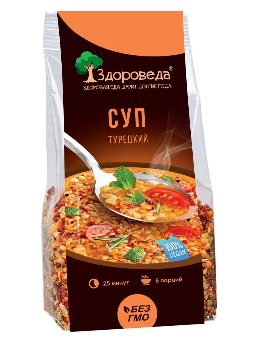 Здороведа Суп турецкий с булгуром и чечевицей 250 г