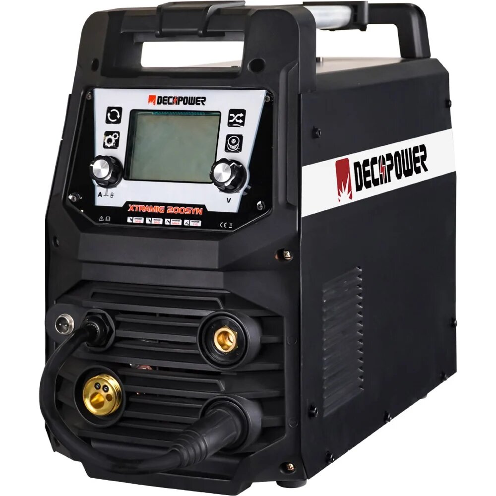Полуавтоматический сварочный аппарат DECAPOWER XTRAMIG 200 XTR200, 200 А, с функцией MIG-MAG и TIG, цифровой дисплей,