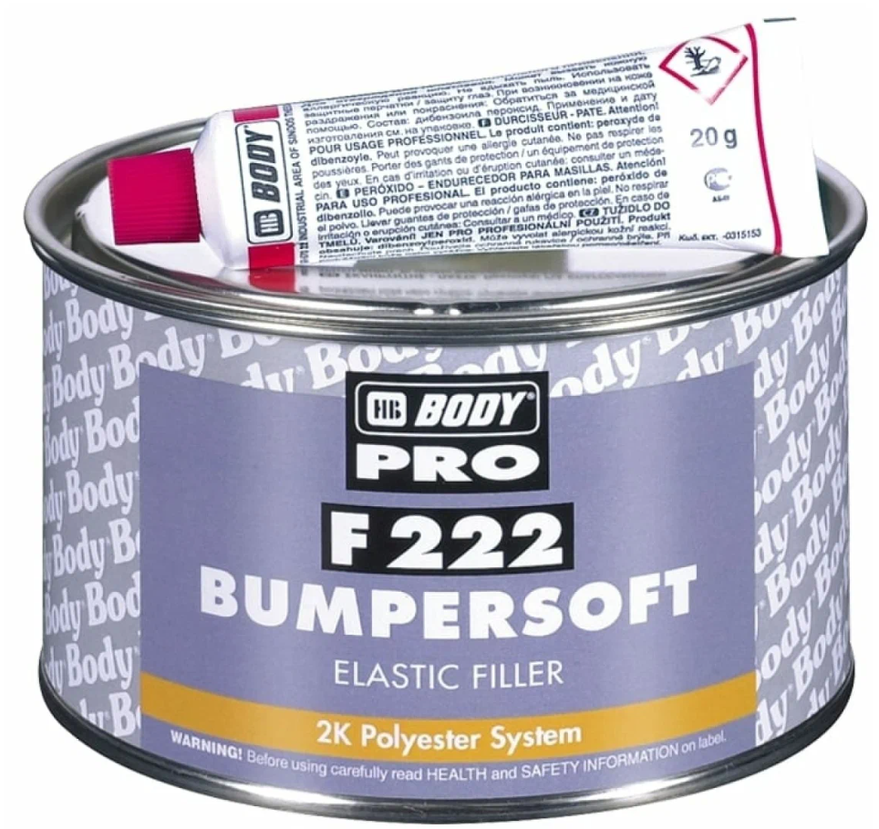 Шпатлевка body 222 bampersoft, 0,25кг