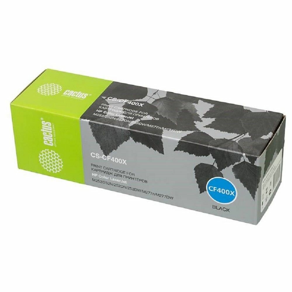 Cactus Картридж CS - CF400X черный для HP CLJ M252 252N 252DN 252DW M277n M277DW 2800стр.