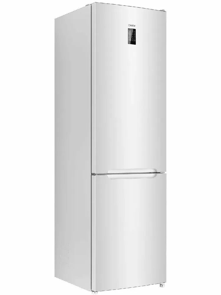 Двухкамерный холодильник Candy Combi CCRN6200WD, 370л, No Frost Plus+, плоская задняя стенка и нулевой зазор, функция быстрого охлаждения, класс A, сенсорный дисплей, белый