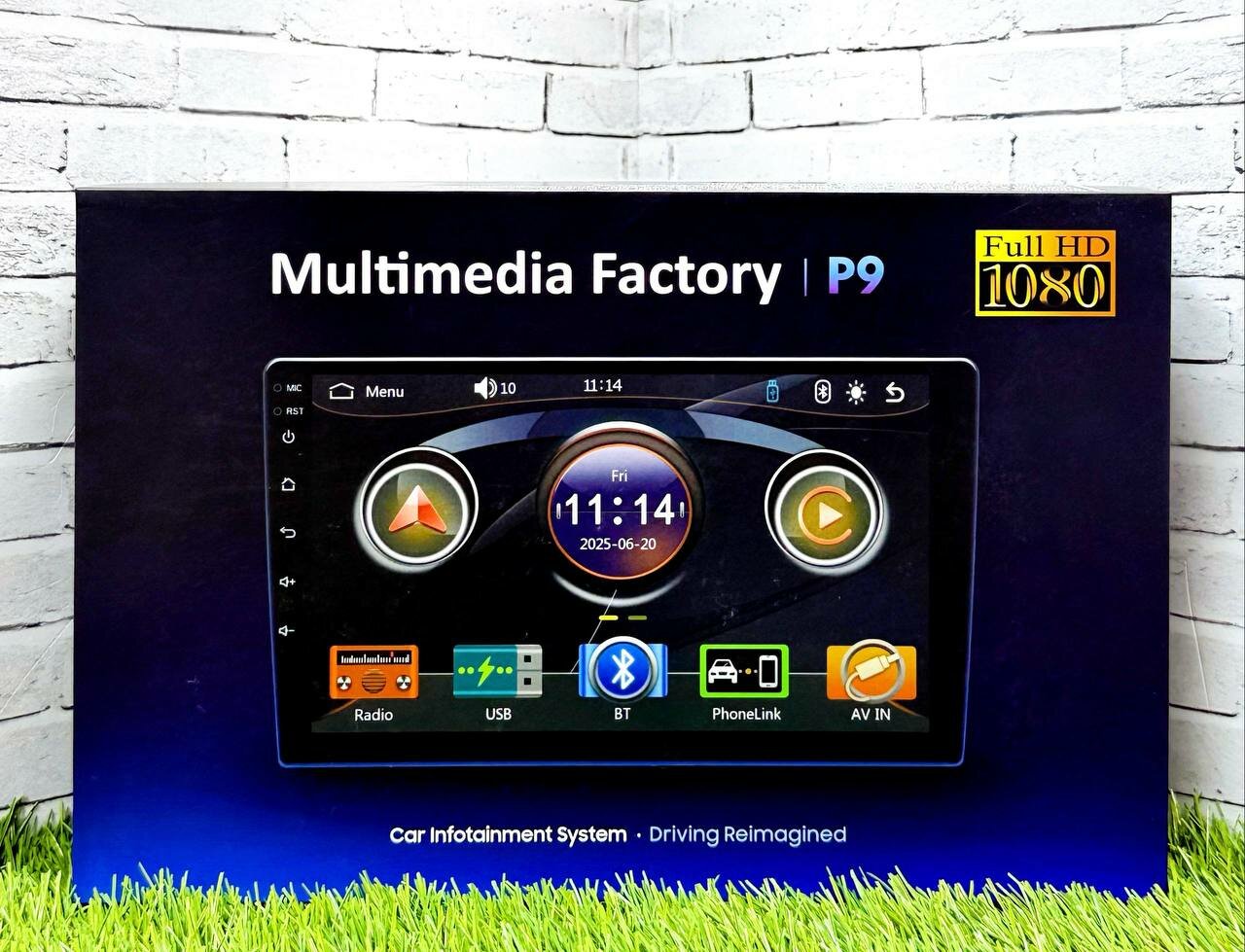 Автомагнитола Multimedia Factory P9 9 дюймовый экран, поддержка CarPlay, Android, iOs