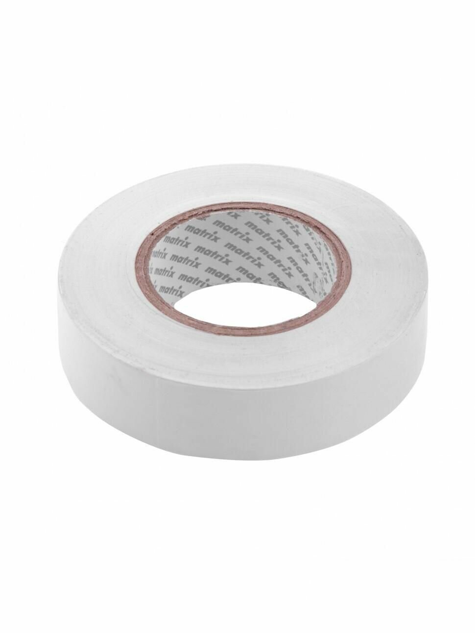 Изолента ПВХ, 19 мм х 20 м, белая, 150 мкм Matrix 88782