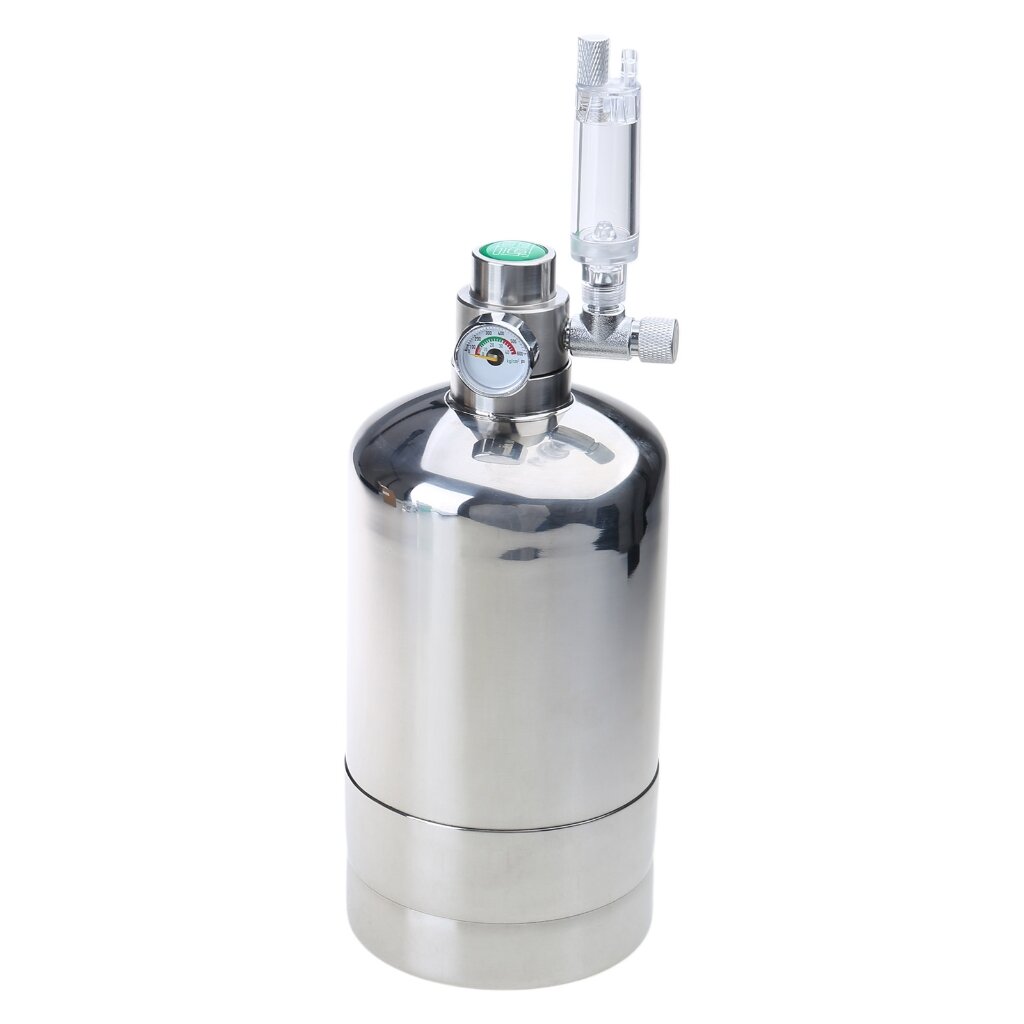 Аквариум DIY CO2 Генератор Системы Бутылки Из Нержавеющей Стали Инструменты Манометр Давления