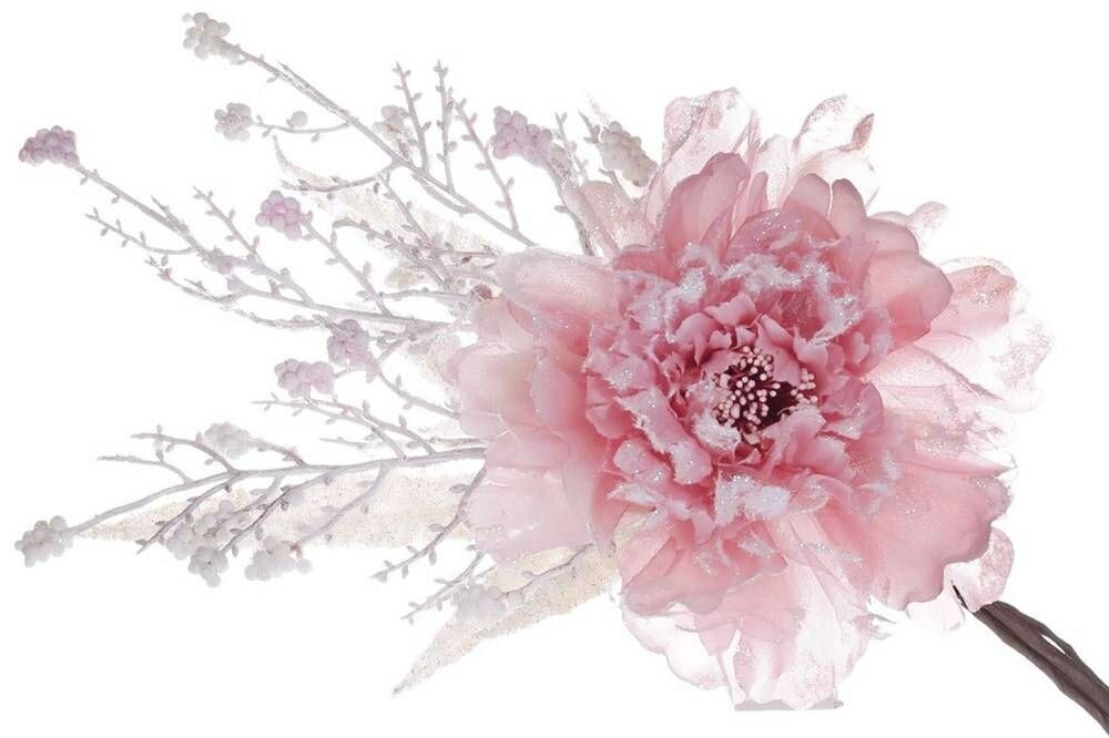 Искусственный цветок Country Artists "Пион", розовый, высота 30см