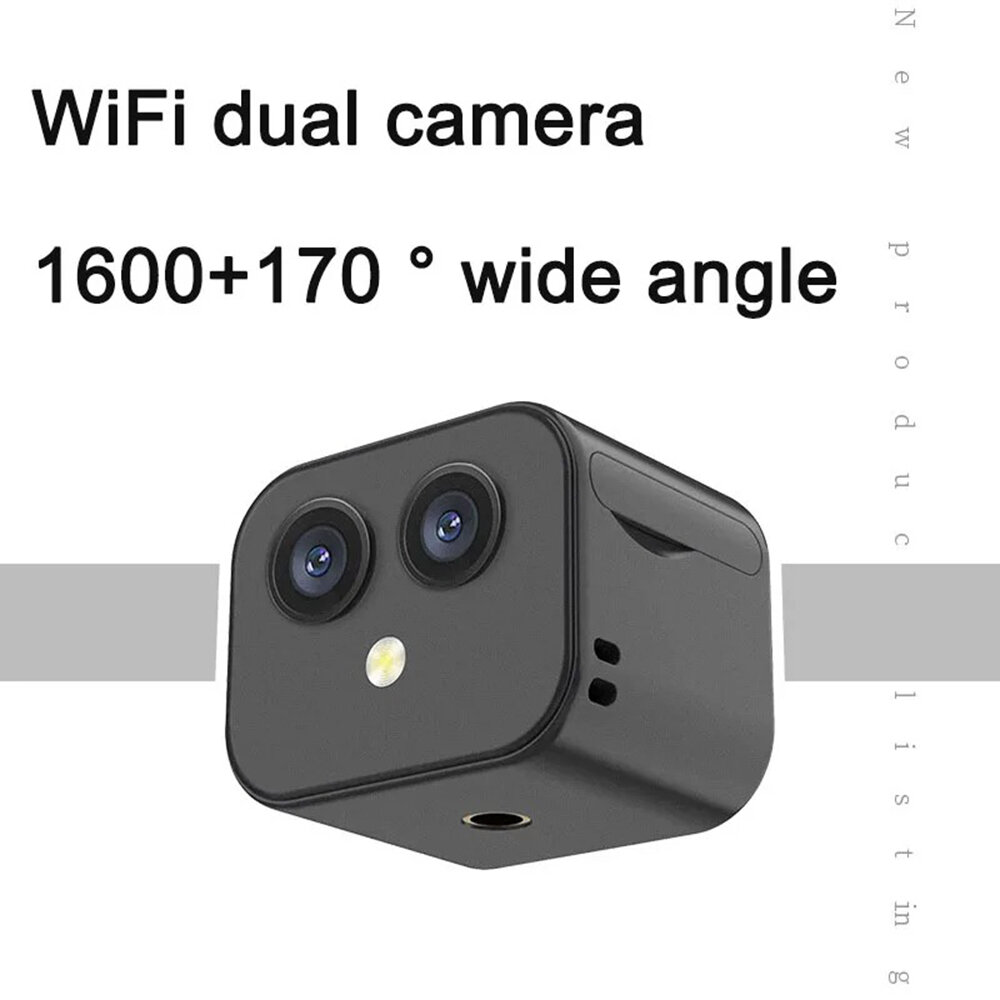 4K WiFi камера беспроводной монитор камера с двумя объективами 170 широкоугольный APP удаленный двусторонний домофон встроенный аккумулятор магнитная беспроводная камера для домашнего офиса на открытом воздухе в помещении