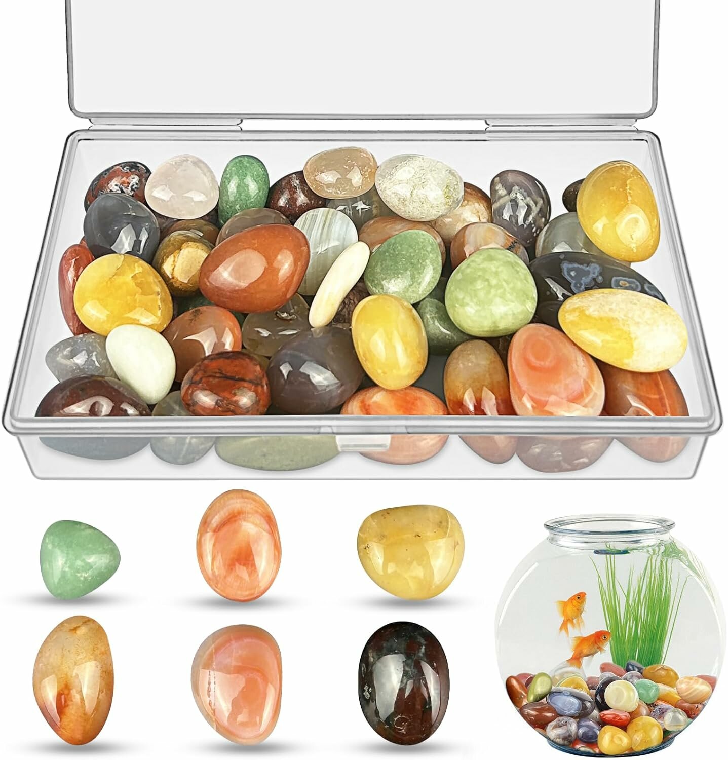 300 граммов разноцветных драгоценных камней-агатов, подходящих для творческих поделок