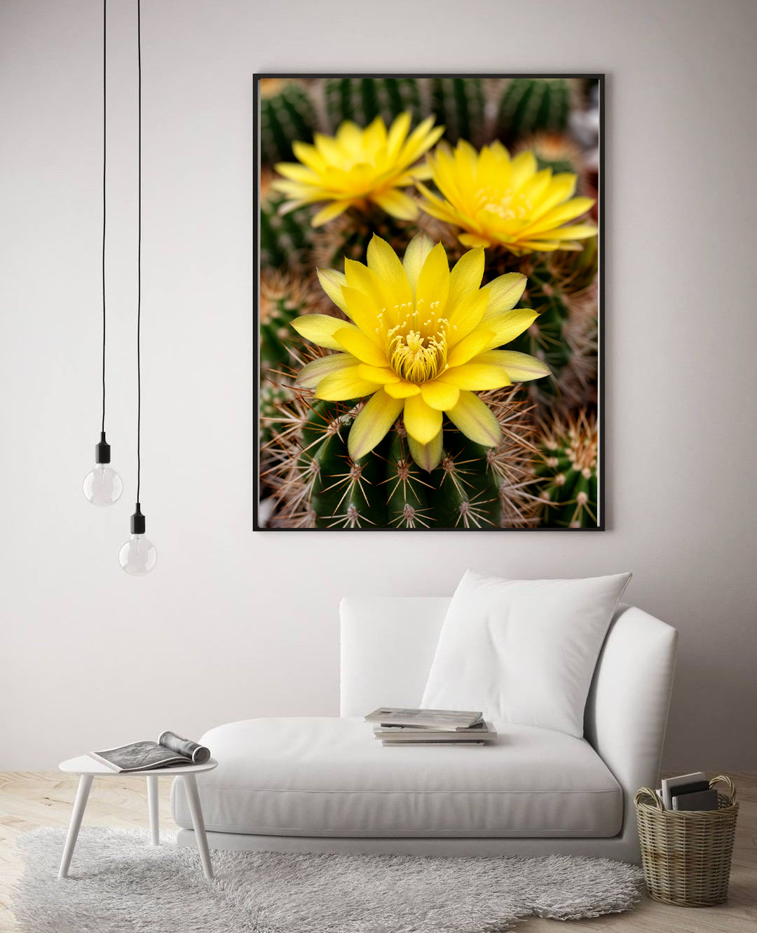 Картина на стену для интерьера "Кактус" 40х50 см, холст на подрамнике, InterHobby