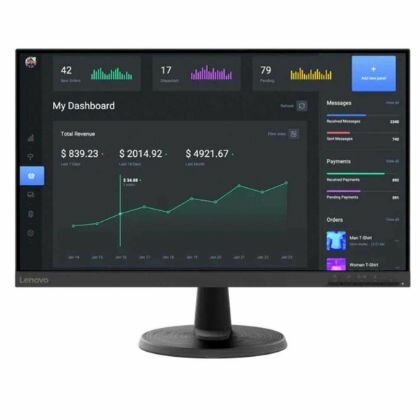 23,8' Монитор Lenovo D24-40 (67A2KAC6EU) черный - 1920x1080@75 Гц, VA, 7 мс, 3000:1, 250 кд/м2, 178/178